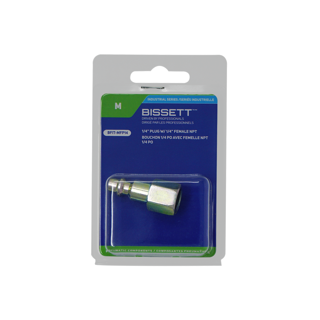 1/4" Plug W/ 1/4" Female NPT - Bissett Fasteners